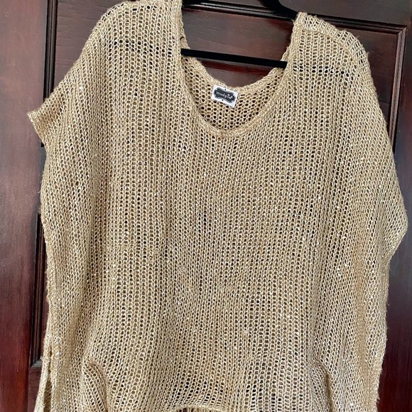 Mud Pie | Jackets & Coats | Gold Sequin Fringe Poncho | Poshmark